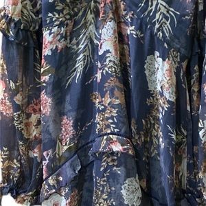 ASOS | Dresses | Asos Design Pleated Layered Midi Dress In Navy Floral ...